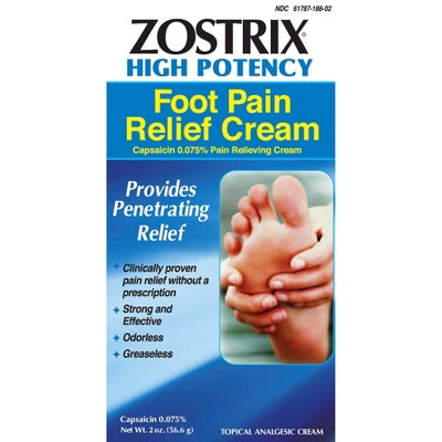 Zostrix Natural Foot Pain Relieving Cream - 2.0oz – BrickSeek