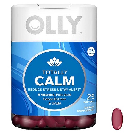 Olly Totally Calm Vitamin Softgels - 25 Count : Target