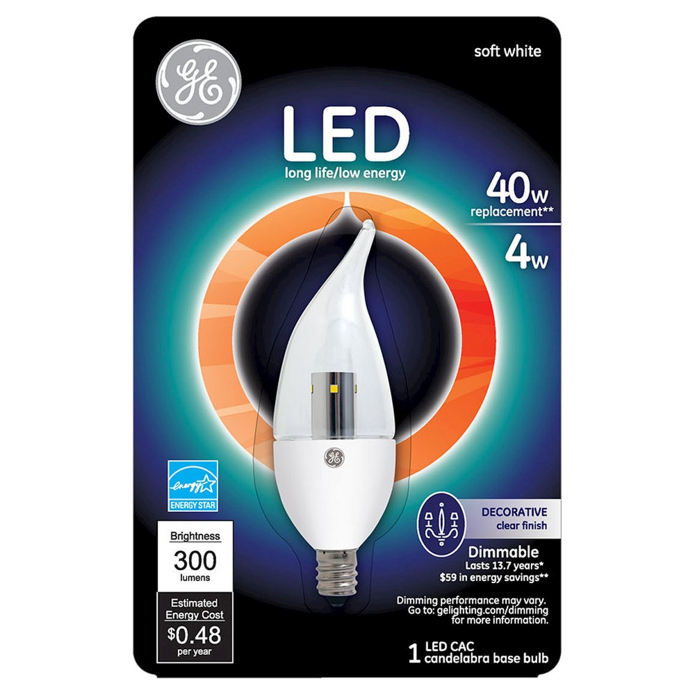 UPC 043168899499 - GE LED 40-Watt CAC Chandelier Light Bulb - Soft ...
