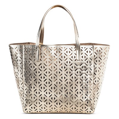 Womens Laser Cut Tote Faux Leather Handbag - Merona™ – Target Inventory ...