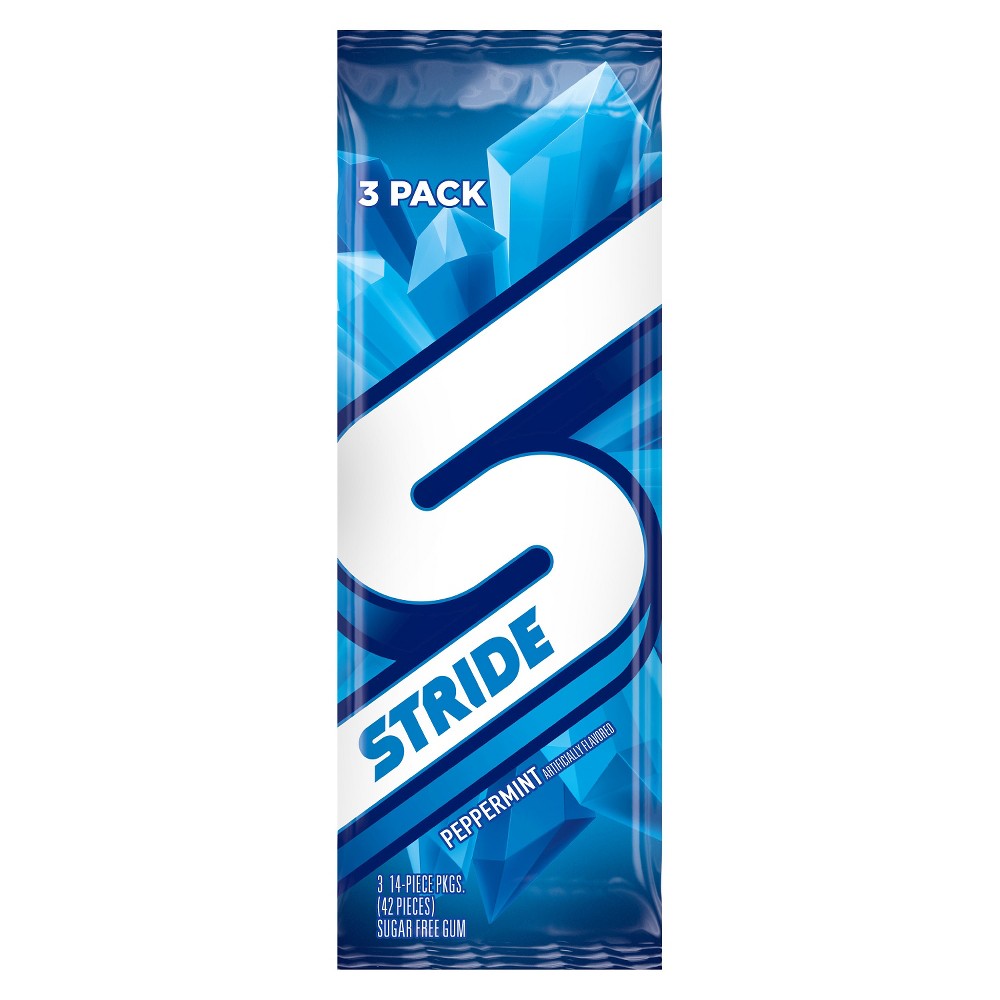 UPC 012546009485 - Stride Peppermint Sugar Free Chewing Gum Pack of 3 ...