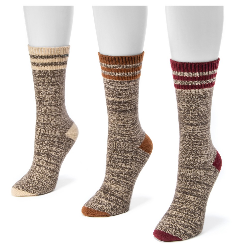 UPC 033977180628 - MUK Luks Women's 3 Pair Pack Striped Marl Boot Socks - Multicolor One Size ...