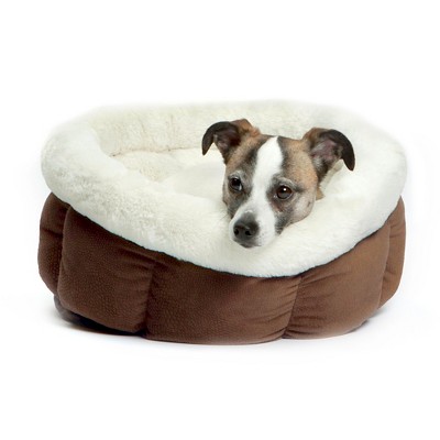 Best Friends By Sheri Cuddle Cup Cuddler Bolster Cat & Dog Bed, Dark ...