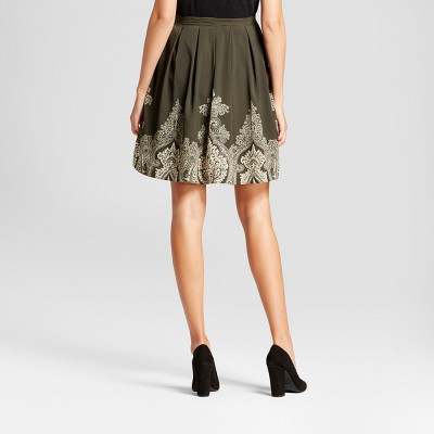 womens white denim skirt : Target