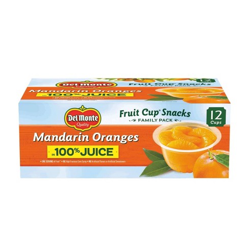 Del Monte Mandarin Oranges Fruit Cups : Target