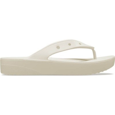 Crocs Womens Classic Flip Flop Platform Sandals, W8, Bone : Target