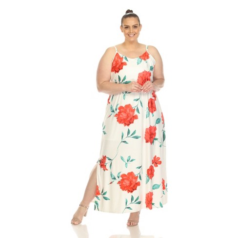 Plus Size Floral Strap Maxi Dress : Target