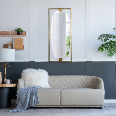 Minimalist Novelty Antique Irregular Mirrors,gold Framed Rectangular ...