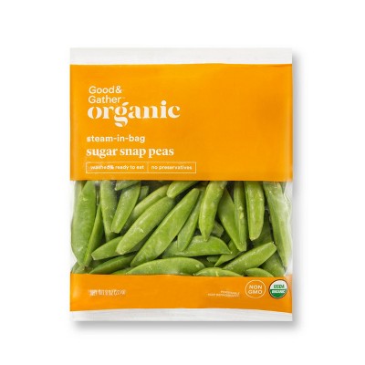 Organic Steam-in-bag Sugar Snap Peas - 8oz - Good & Gather™ : Target