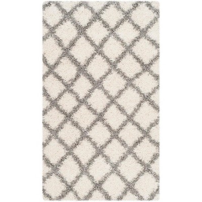 Dallas Shag Sgd258 Power Loomed Indoor Accent Rug - Ivory/grey - 3'x5 ...