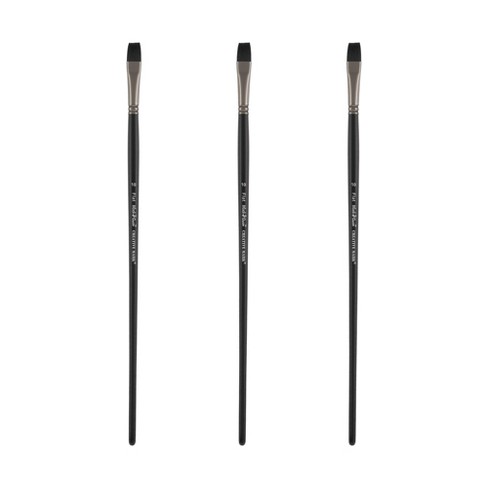 Black Swan Synthetic Red Sable Paint Brushes Flat Sets Of 2 ...