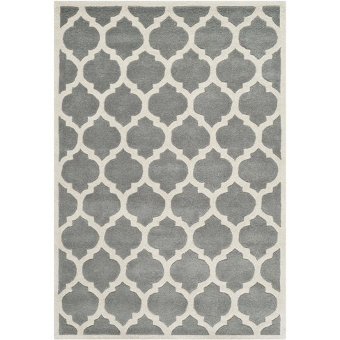 Chatham Cht734 Hand Tufted Area Rug - Dark Grey/ivory - 4'x6 ...