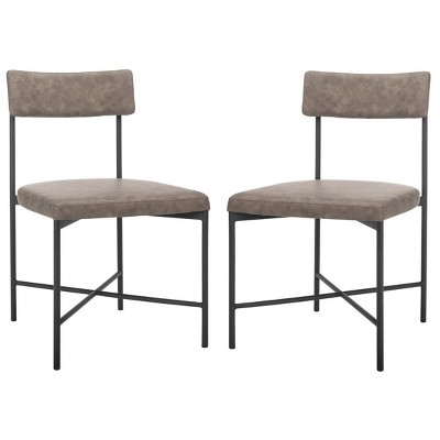 Archer Dining Chairs (set Of 2) - Grey/black - Safavieh : Target