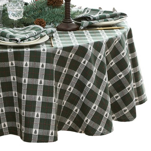 Sherwood Tree Dobby Cotton Tablecloth - Elrene Home Fashions : Target