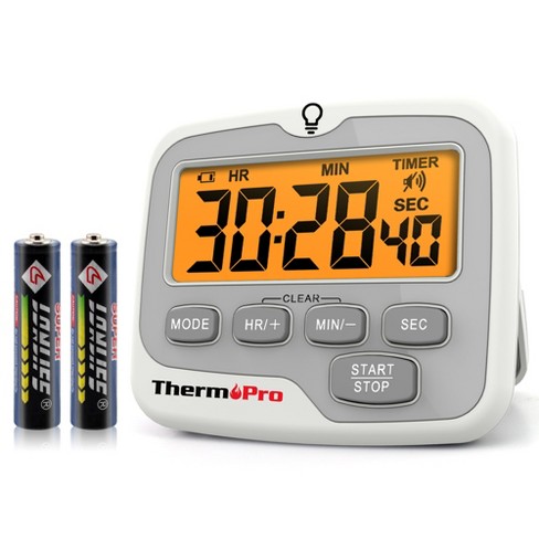 Thermopro Tm01w Kitchen Timer With Count Up And Countdown Timers For ...