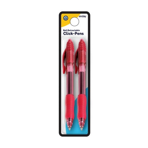 Retractable Pens Ballpoint Pen, Red 2 Pack : Target