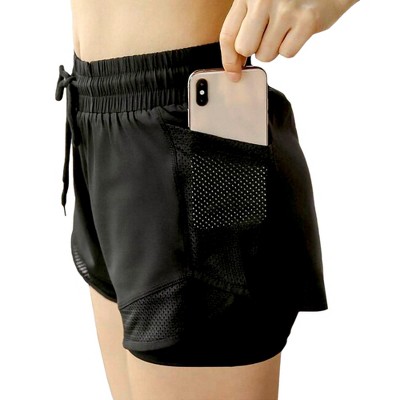 Anna-kaci Women's Running Shorts Quick-dry 2 In 1 Workout Gym Shorts ...