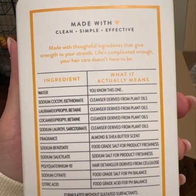 Native Vegan Strengthening Shampoo With Almond & Shea Butter, Clean ...