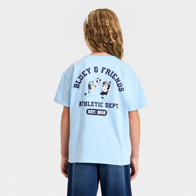 Girls' Bluey Oversized Front and Back Short Sleeve Graphic T-Shirt ...