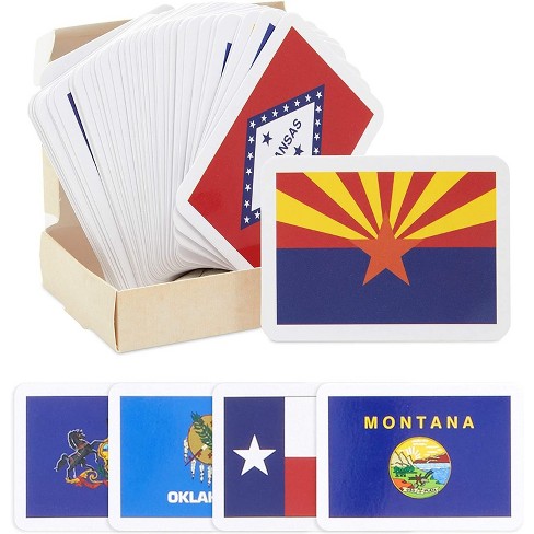 Blue Panda 50 Us States And Capitals Flash Cards For Kids, 2.5 X 3.5 In ...