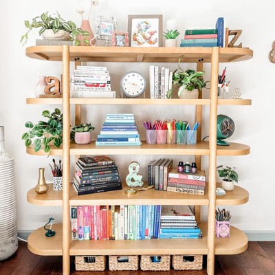 57" Portola Hills 5 Shelf Horizontal Bookcase - Threshold™ Designed ...
