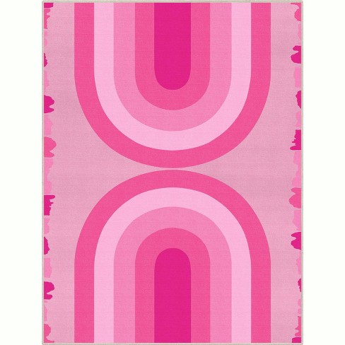 Well Woven Apollo Washable 6' X 9' Area Rug - Hot Pink Modern Rainbow ...