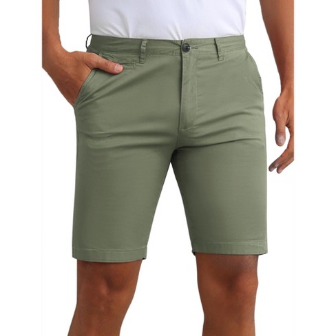 Inspire Chic Men's Flat Front Lightweight Summer Business Formal Shorts ...