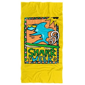 Shark Week: Television Series Rad Surfing Shark 30" x 60" Beach Towel ...