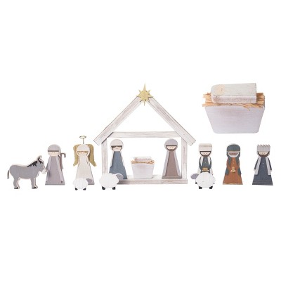 Northlight Vibrantly Colored Traditional Christmas Nativity Figurine ...