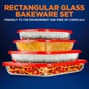 Nutrichef 4 Sets Of High Borosilicate Rectangular Glass Bakeware Set ...