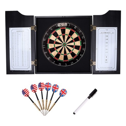 Gse Dartboard Cabinet Set With Sisal/bristle Dart Board, Dart ...