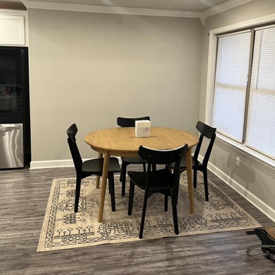 Astrid Mid-century Round Extendable Dining Table Brown - Threshold ...