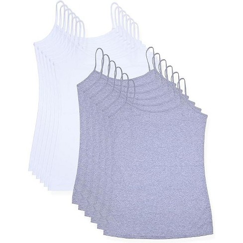 Studio 3 Women's Basic Cami Tank Tops Adjustable Spaghetti Strap ...