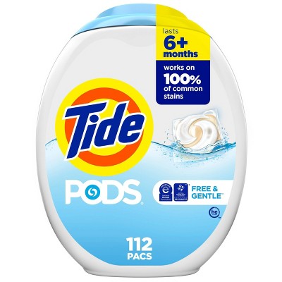 Tide Pods He Compatible Laundry Detergent Pacs - Free & Gentle - 89oz ...