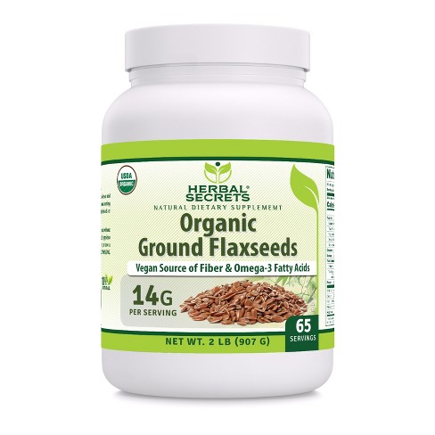 Herbal Secrets Organic Ground Flaxseed Powder 2 Lbs : Target