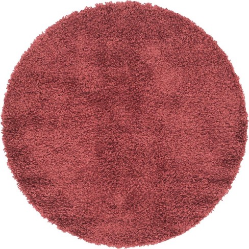 Unique Loom 4' 0 X 4' 0 Davos Shag Poppy Area Rug : Target