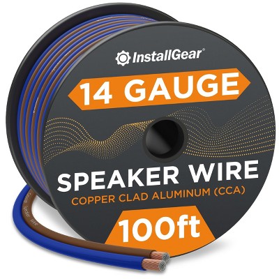 Installgear 14 Gauge Speaker Wire 100 Ft Cable, Black : Target