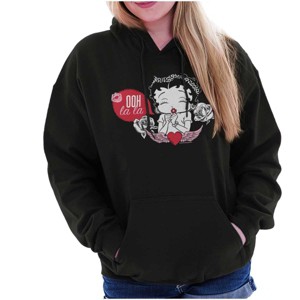 Betty Boop Heart Angel Wings Ooh LaLa Hoodie Sweatshirt Women Licensed ...