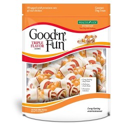 Good 'n' Fun Large Triple Flavored Pork, Beef And Chicken Wrapped Roll ...