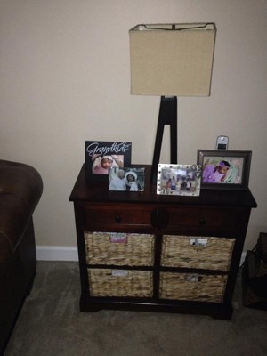 Herman Storage Unit With Wicker Baskets - Distressed Cream - Safavieh ...