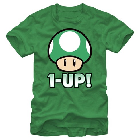 Men's Nintendo 1-up Mushroom T-shirt - Kelly Green - Large : Target