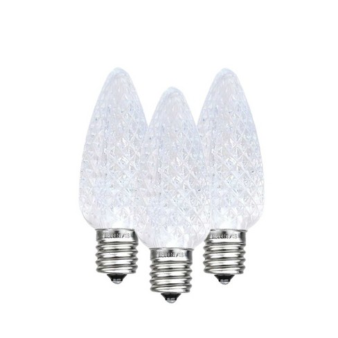 Novelty Lights White C7 Led Faceted Christmas Replacement Bulbs ...