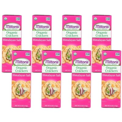 Milton's Craft Bakers Organic Himalayan Salt Crackers - Case Of 8/6 Oz ...