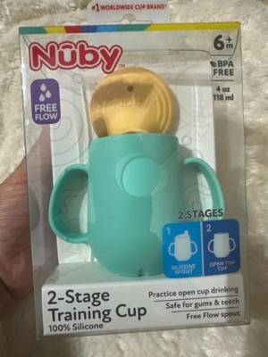 Nuby 2oz 2 Handle Silicone Sippy Cup With Spout Lid - Confetti Neutral ...