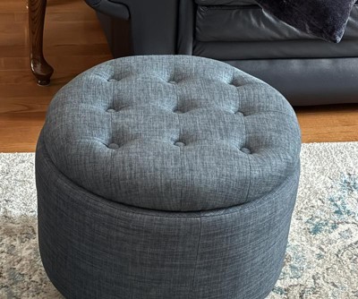 Blue ottoman target store