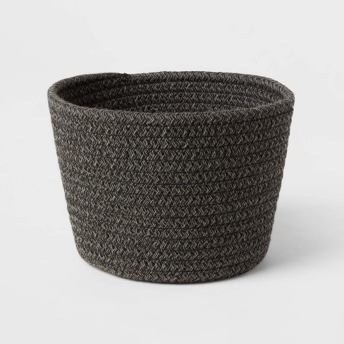 Decorative Coiled Rope Basket Black - Brightroom™ : Target