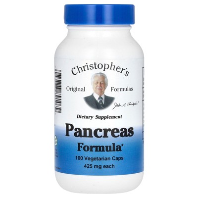 Christopher's Original Formulas Pancreas Formula, 850 mg, 100 ...