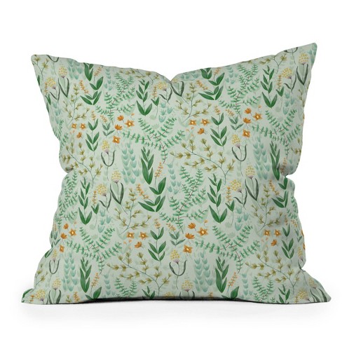 Pimlada Phuapradit Green Garden Square Throw Pillow Green - Deny ...