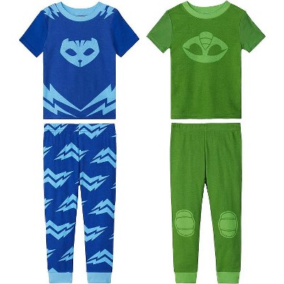 Pj Masks Toddler/little Boys' 4-piece Cotton Costume Pajama Set, Catboy ...