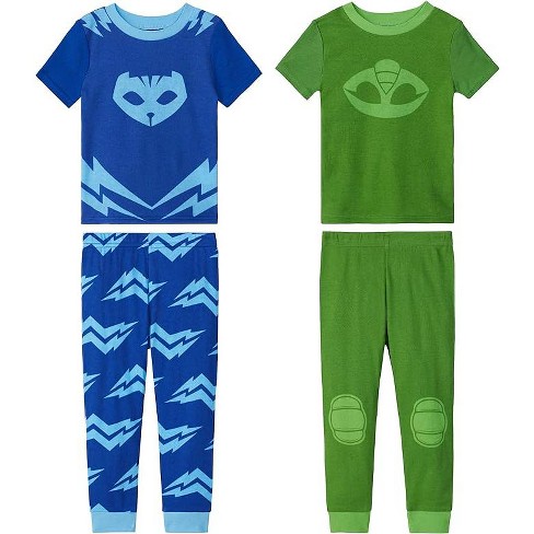 Pj Masks Toddler/little Boys' 4-piece Cotton Costume Pajama Set, Catboy ...